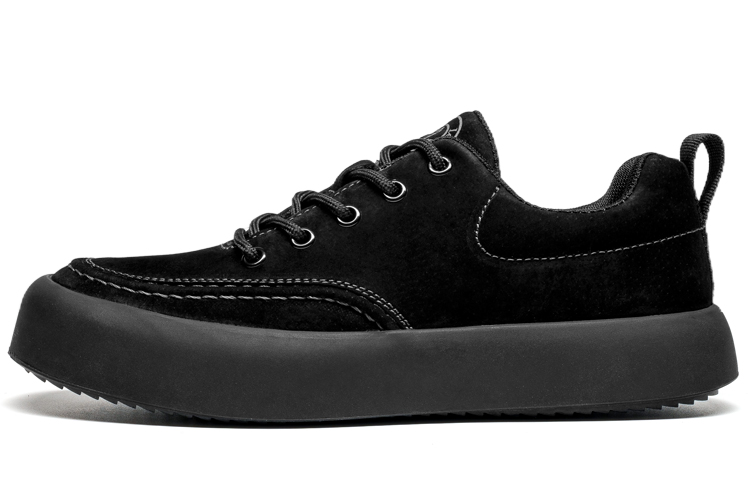 LEAVELAND Maple Leaf Pigskin Thick Sole Comfortable Low-Top Casual ...