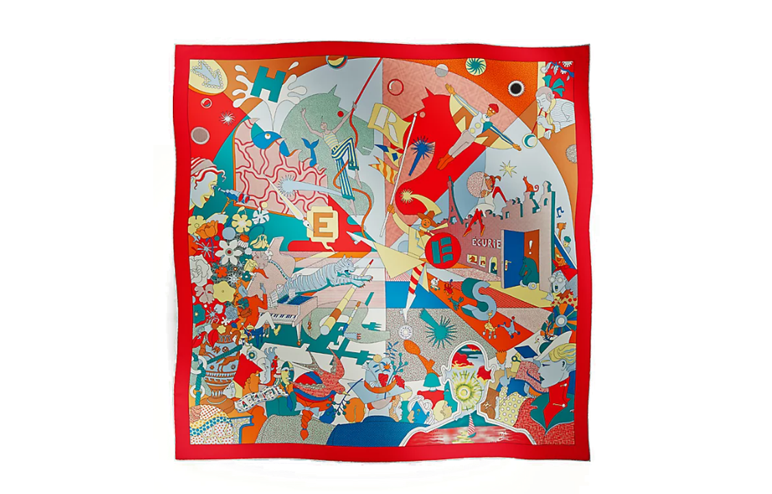 HERMES Ca Decoiffe Silk Scarves Women's - H004005S-02